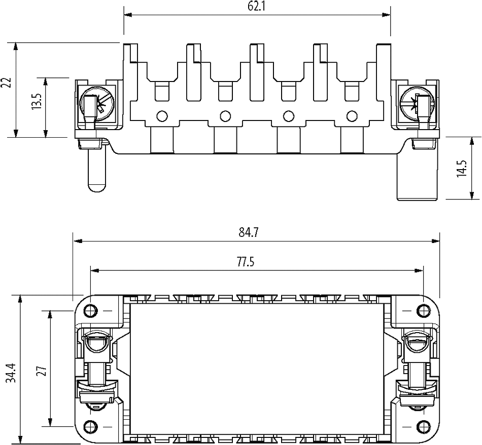70MH-RF04S-0000000 | FRAME B16 MACHO 4 MODULOS | Murrelektronik